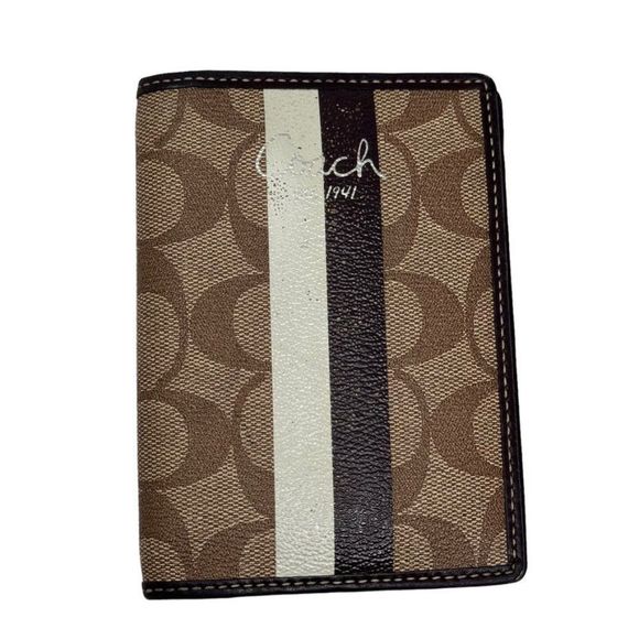 Coach | Bags | Authentic Coach Monogram Passportleather Wallet Iconic ...